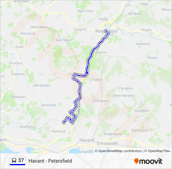 37 Route: Schedules, Stops & Maps - Waterlooville (Updated)