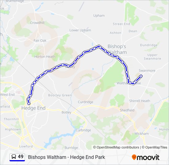 49 Route: Schedules, Stops & Maps - Swanmore (Updated)