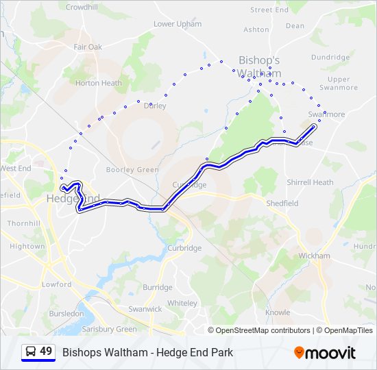 49 Route: Schedules, Stops & Maps - Wildern (Updated)