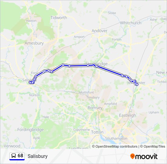 68 Route: Schedules, Stops & Maps - Salisbury (Updated)