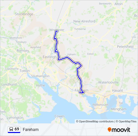 69 Route: Schedules, Stops & Maps - Fareham (Updated)