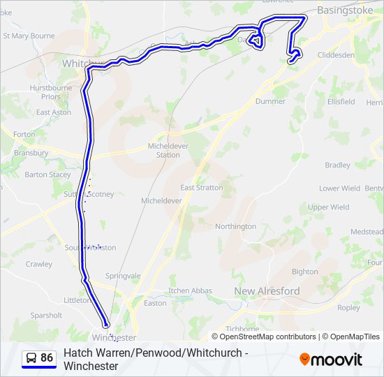 86 Route: Schedules, Stops & Maps - Hatch Warren (Updated)