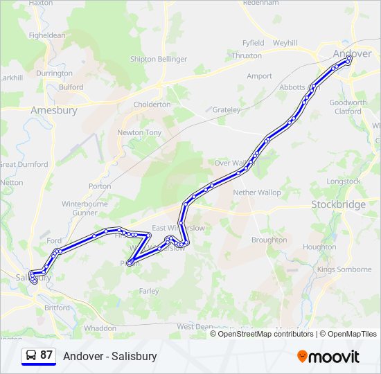 87 Route: Schedules, Stops & Maps - Andover (Updated)
