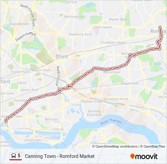 5 Route: Schedules, Stops & Maps - Canning Town (Updated)