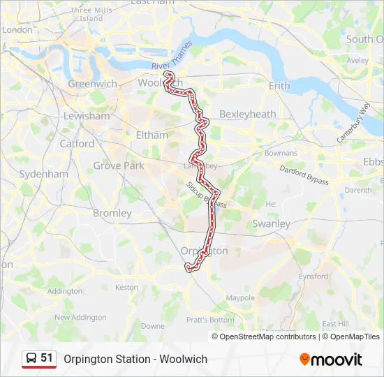 51 Route: Schedules, Stops & Maps - Woolwich (Updated)