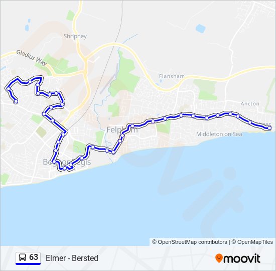63 Route: Schedules, Stops & Maps - North Bersted (Updated)
