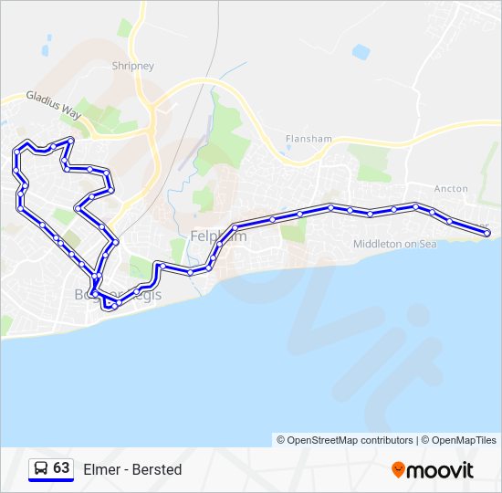 63 Route: Schedules, Stops & Maps - Elmer (Updated)