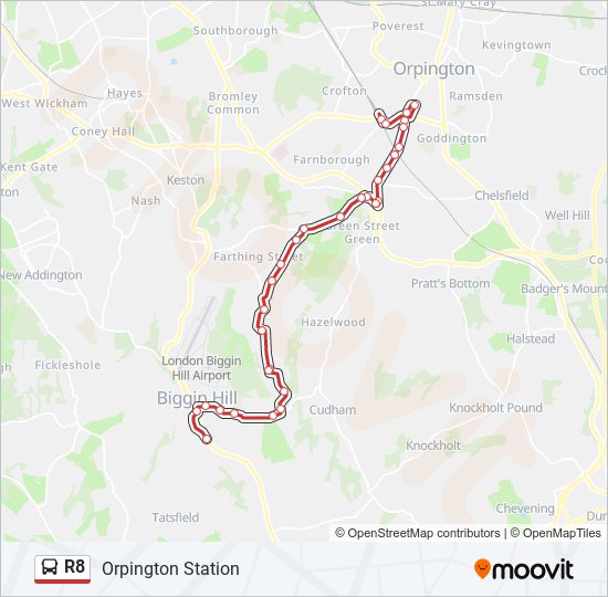 r8 Route: Schedules, Stops & Maps - Orpington Station (Updated)