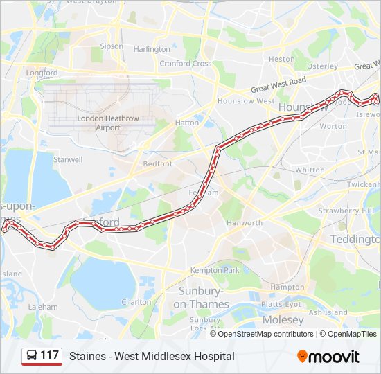 117 Route: Schedules, Stops & Maps - West Middlesex Hospital (Updated)