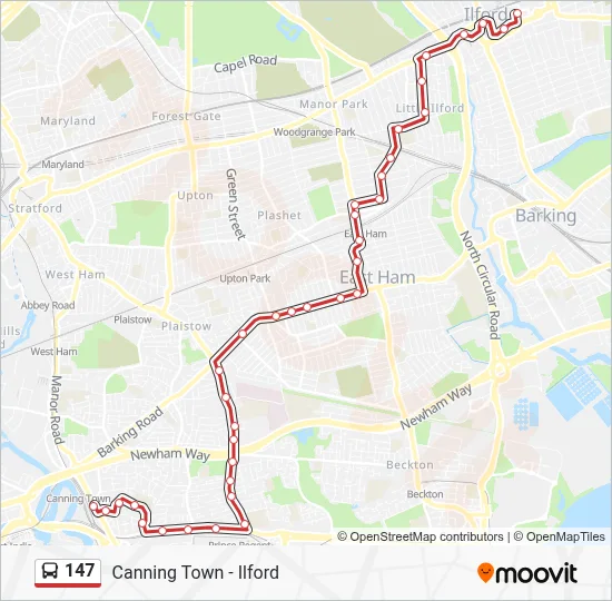 147 Route: Schedules, Stops & Maps - Canning Town (Updated)