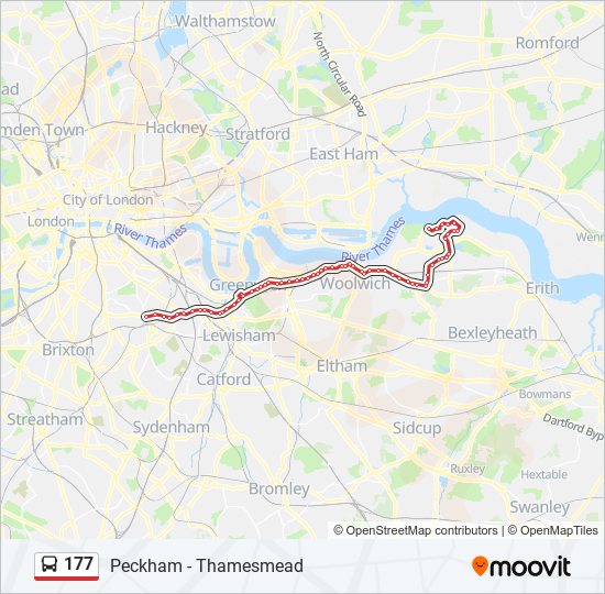 177 Route: Schedules, Stops & Maps - Thamesmead (Updated)