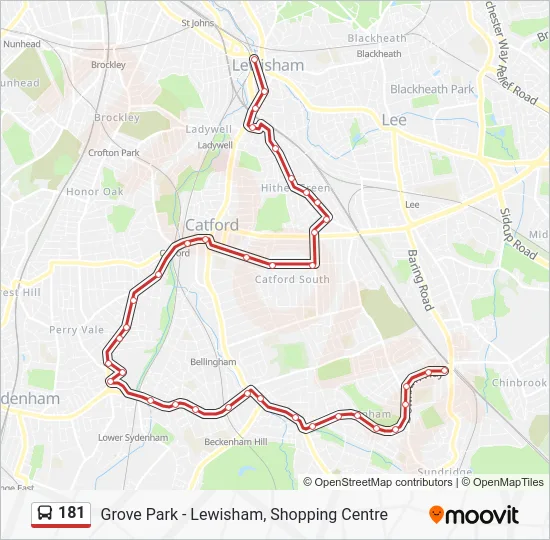 181 Route: Schedules, Stops & Maps - Grove Park (Updated)