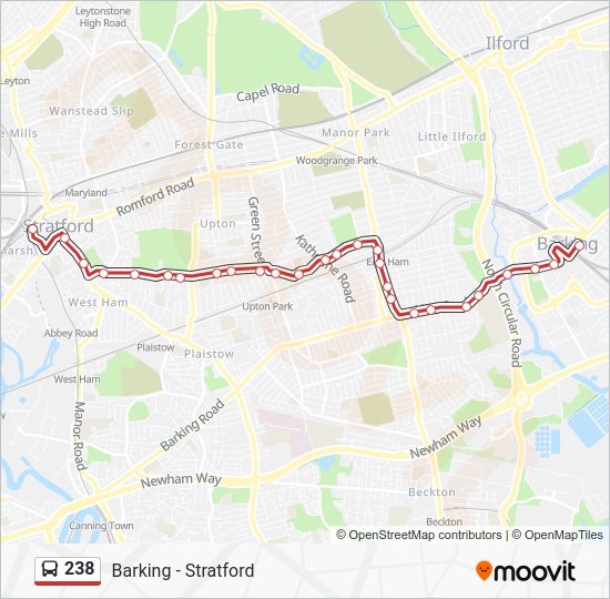 238 Route: Schedules, Stops & Maps - Stratford (Updated)