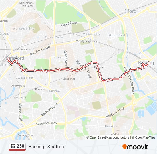 238 Route: Schedules, Stops & Maps - Stratford (Updated)