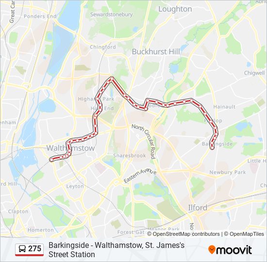 275 Route: Schedules, Stops & Maps - Barkingside (Updated)
