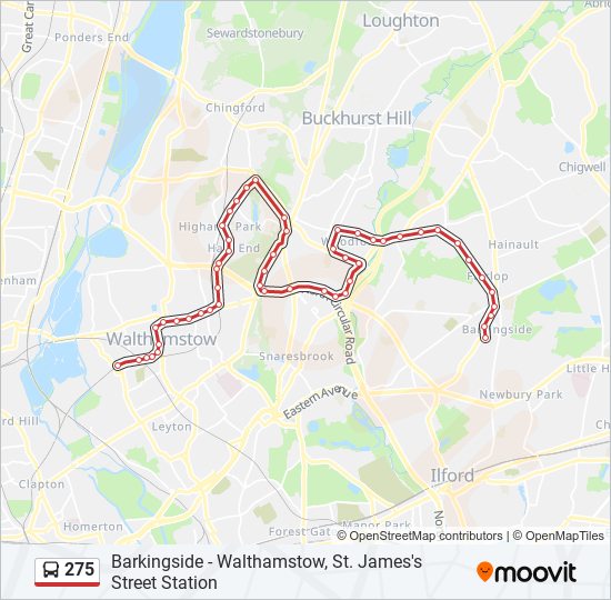 275 Route: Schedules, Stops & Maps - Barkingside (Updated)