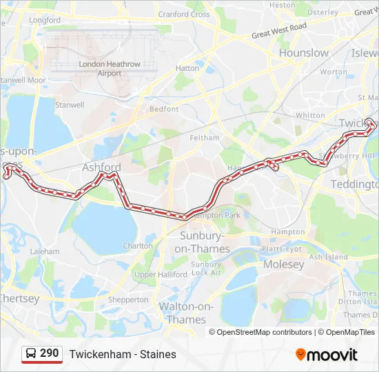 290 Route: Schedules, Stops & Maps - Twickenham (Updated)