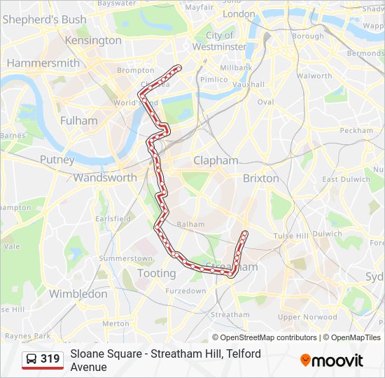 319 Route: Schedules, Stops & Maps - Sloane Square (Updated)