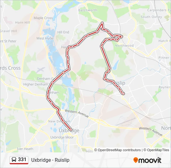 331 Route: Schedules, Stops & Maps - Ruislip (Updated)