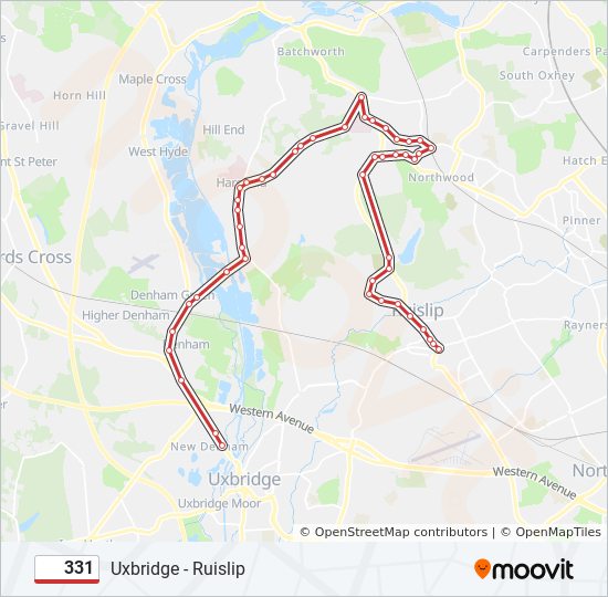 331 Route: Schedules, Stops & Maps - Ruislip (Updated)