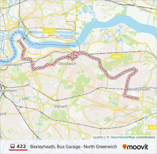422 Route: Schedules, Stops & Maps - Bexleyheath, Bus Garage
