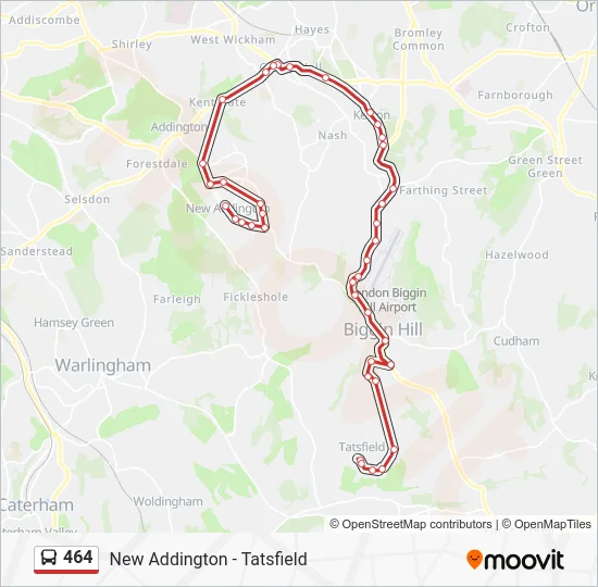 464 Route: Schedules, Stops & Maps - Tatsfield (Updated)