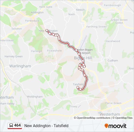 464 Route: Schedules, Stops & Maps - New Addington (Updated)