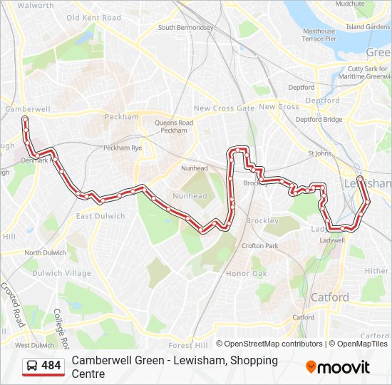 484 Route: Schedules, Stops & Maps - Camberwell Green (Updated)