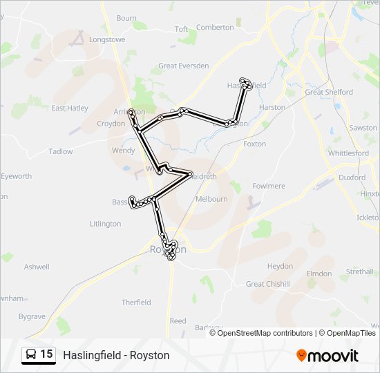 15 Route: Schedules, Stops & Maps - Haslingfield (Updated)