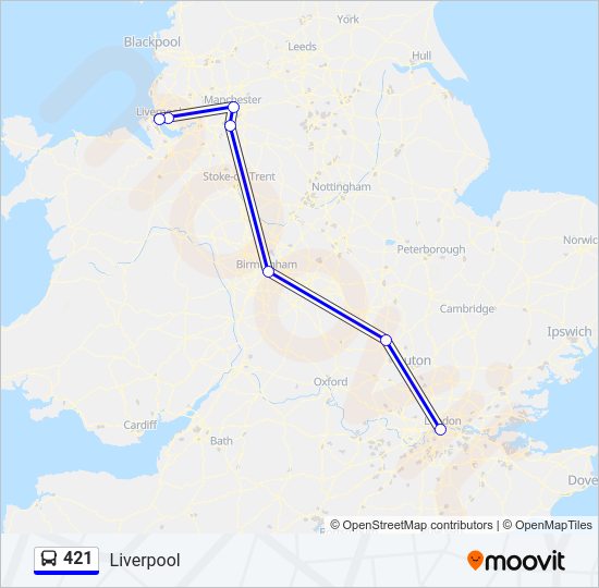 421 Route: Schedules, Stops & Maps - Liverpool (Updated)
