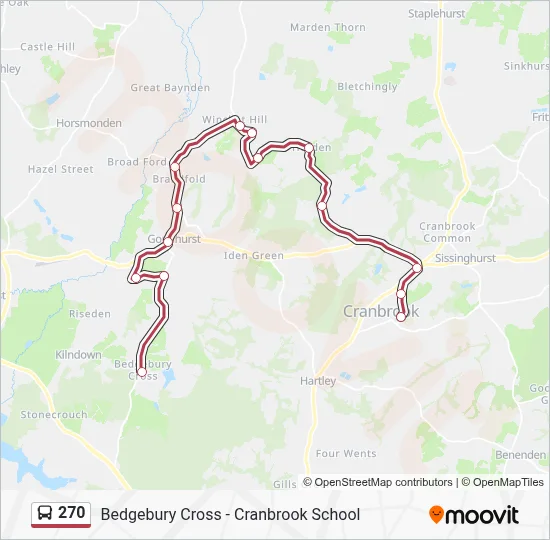 270 Route: Schedules, Stops & Maps - Bedgebury Cross (Updated)