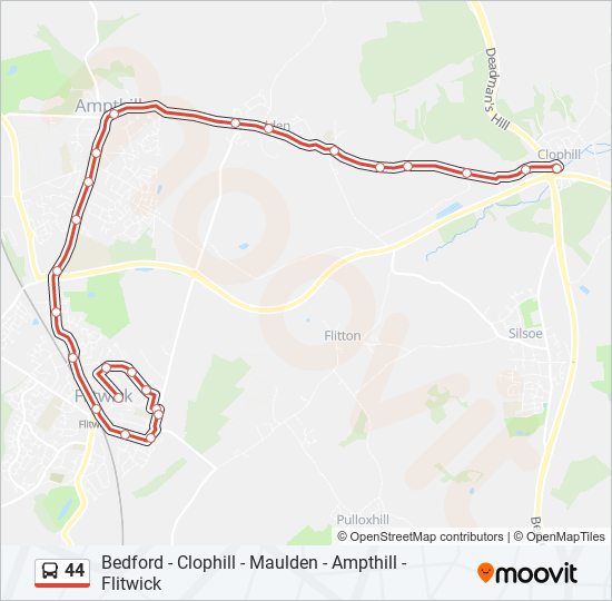 44 Route: Schedules, Stops & Maps - Clophill (Updated)