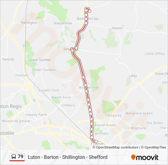 79 Route: Schedules, Stops & Maps - Barton-Le-Clay (Updated)