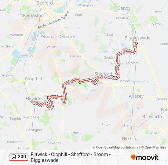 200 Route: Schedules, Stops & Maps - Flitwick (Updated)