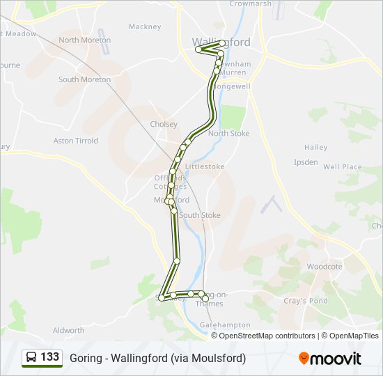 133 Route: Schedules, Stops & Maps - Goring (Updated)