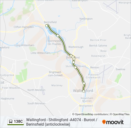 138c Route: Schedules, Stops & Maps - Burcot (Updated)
