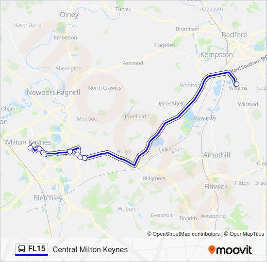 FL15 Route: Schedules, Stops & Maps - Central Milton Keynes (Updated)