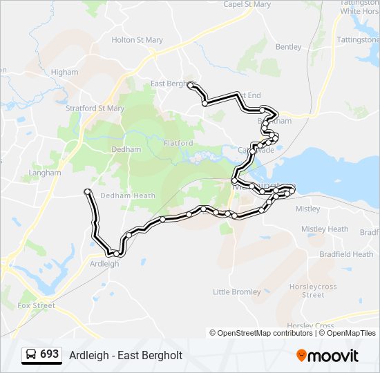 693 Route: Schedules, Stops & Maps - East Bergholt (Updated)