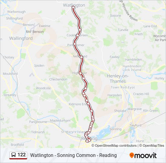 122 Route: Schedules, Stops & Maps - Watlington (Updated)
