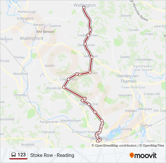 123 Route: Schedules, Stops & Maps - Watlington (Updated)
