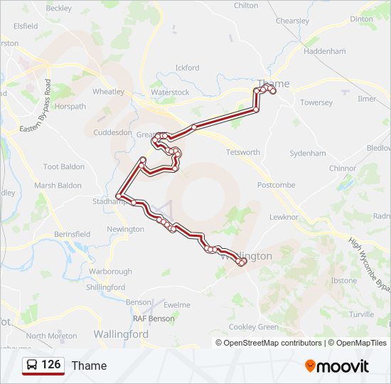 126 Route: Schedules, Stops & Maps - Thame (Updated)