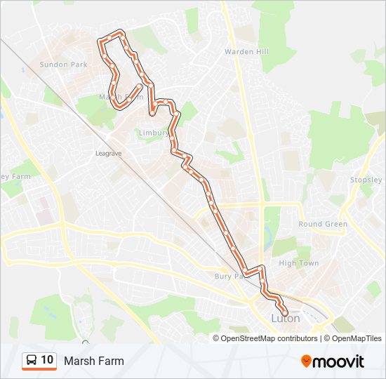 10 Route: Schedules, Stops & Maps - Marsh Farm (Updated)