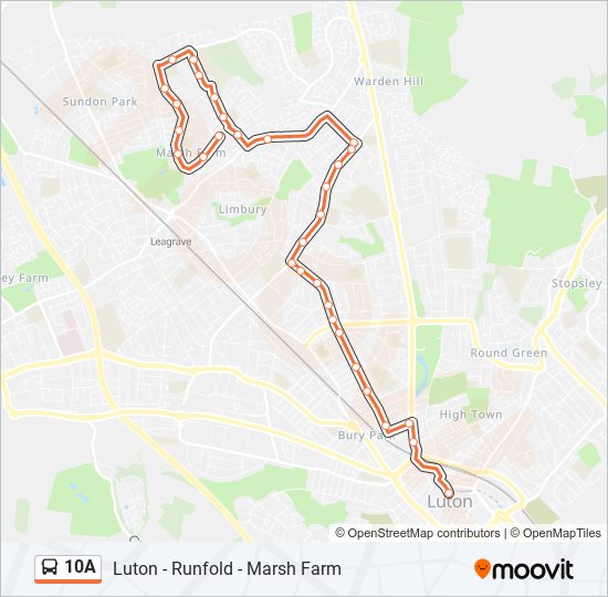 10a Route: Schedules, Stops & Maps - Marsh Farm (Updated)