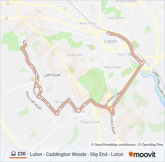 230 Route: Schedules, Stops & Maps - Luton Town Centre (Updated)