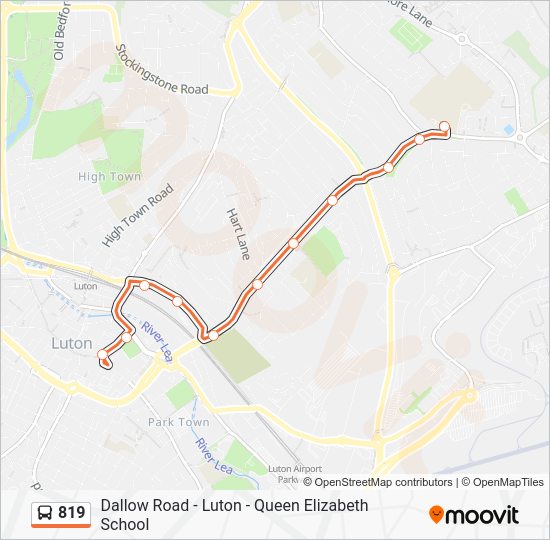 819 Route: Schedules, Stops & Maps - Luton Town Centre (Updated)