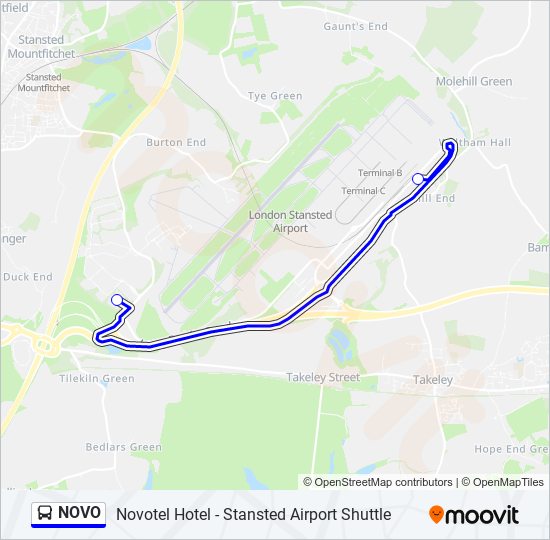 novo Route: Schedules, Stops & Maps - Stansted Airport (Updated)