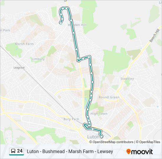 24 Route: Schedules, Stops & Maps - Bramingham Park (Updated)
