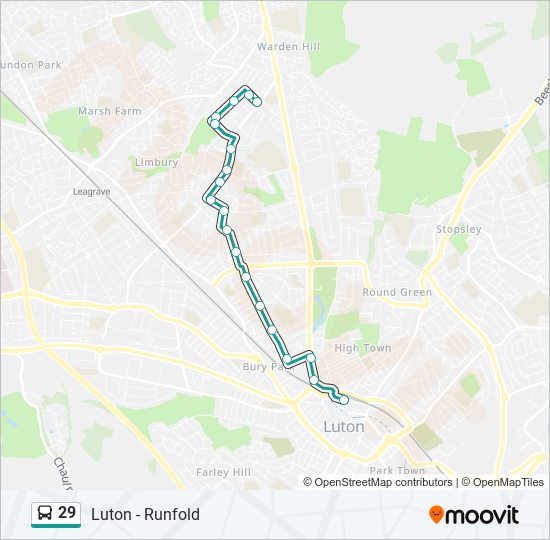 29 Route: Schedules, Stops & Maps - Luton Town Centre (Updated)