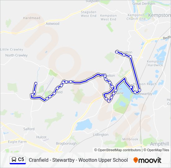 C5 Route: Schedules, Stops & Maps - Wootton (Updated)