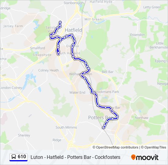610 Route: Schedules, Stops & Maps - Hatfield Business Park (Updated)